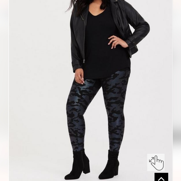 torrid | Pants & Jumpsuits | Torrid Premium Legging Camo Metallic Black ...